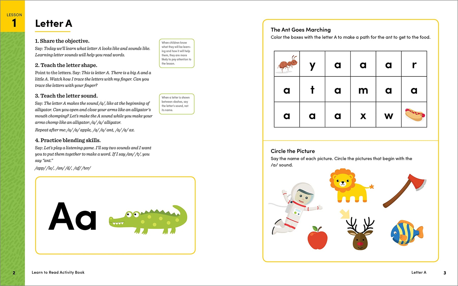 Learn to Read Activity Book: 101 Fun Lessons to Teach Your Child to Re ...